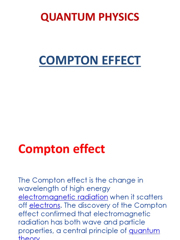 Compton Effect | PDF | Photon | Electron