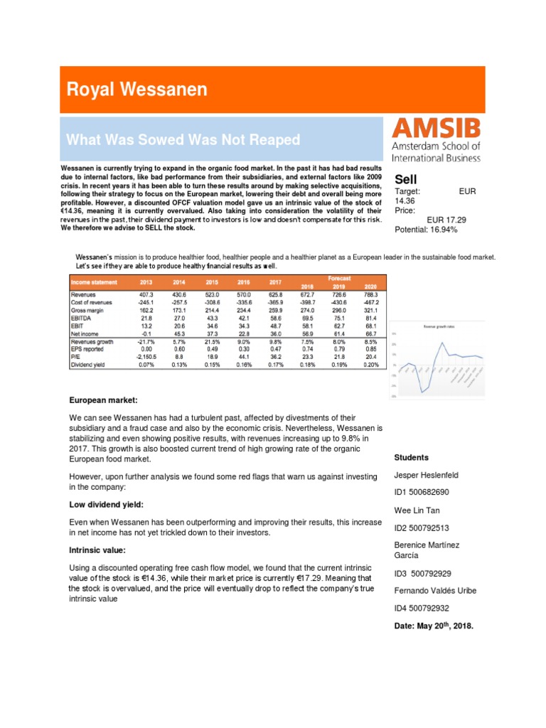 Investment Analysis Report | PDF | Beta (Finance) | Economic Growth