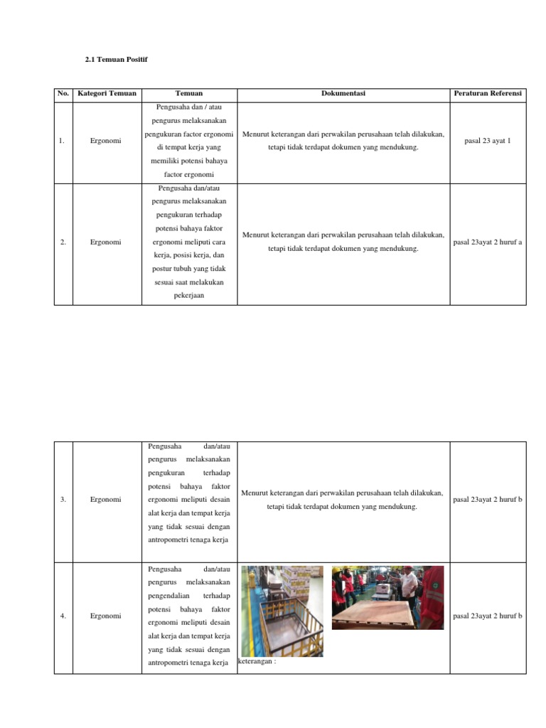 Checklist Ergonomi | PDF