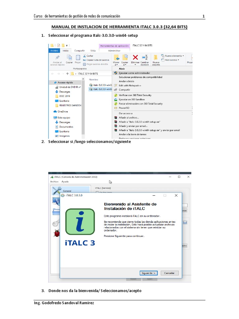 Manual de Instlacion de Herramienta Italc 3 | PDF