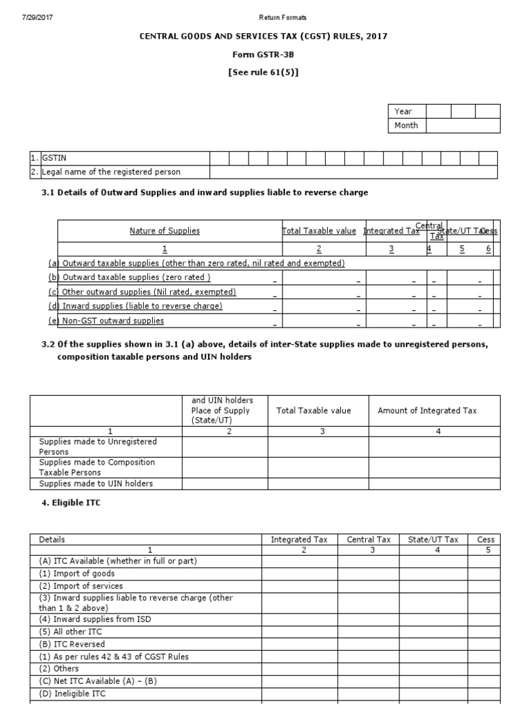 GSTR 3B New | PDF | Taxes | Services (Economics)