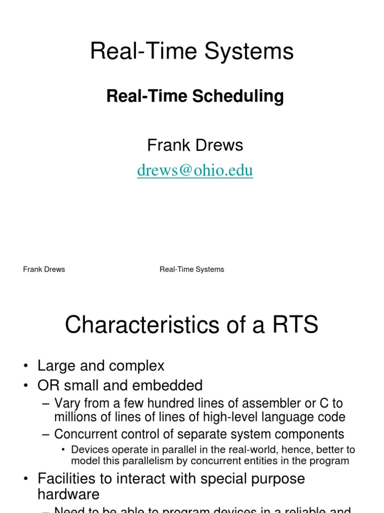 Real Time Scheduling Pdf Scheduling Computing Operating System