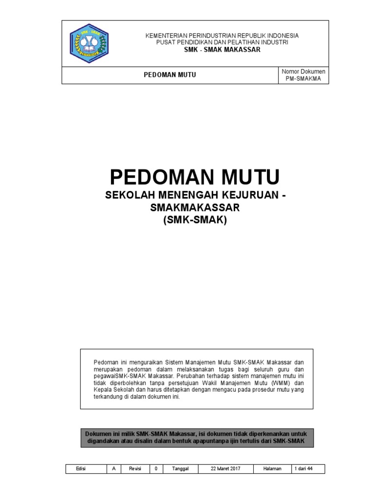 Pedoman Mutu | PDF