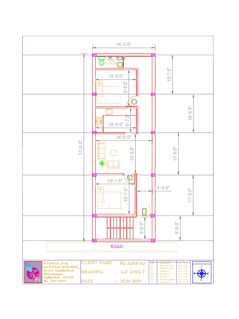 Floor Plan Details for Residential Building | PDF | Architectural ...