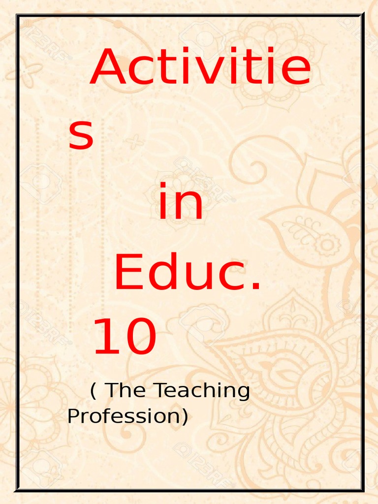 Activities On Educ 10 | PDF | Existentialism | Indian Philosophy