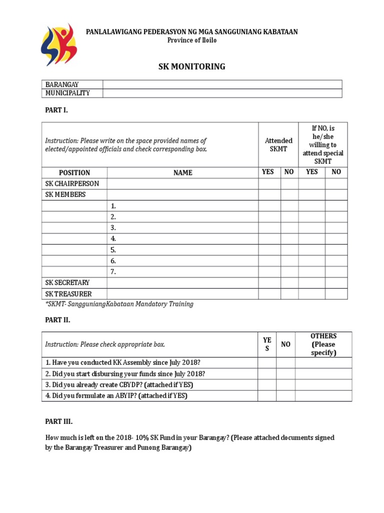 Barangay SK Monitoring | PDF