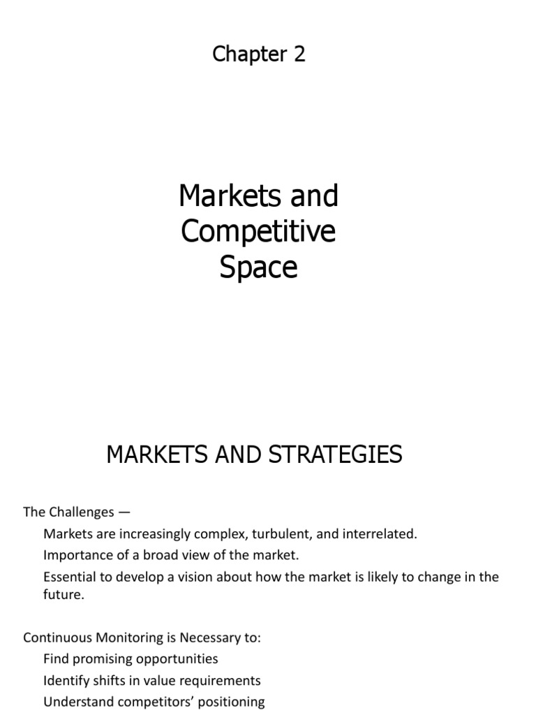 Markets and Competitive Space | PDF | Market (Economics) | Business ...