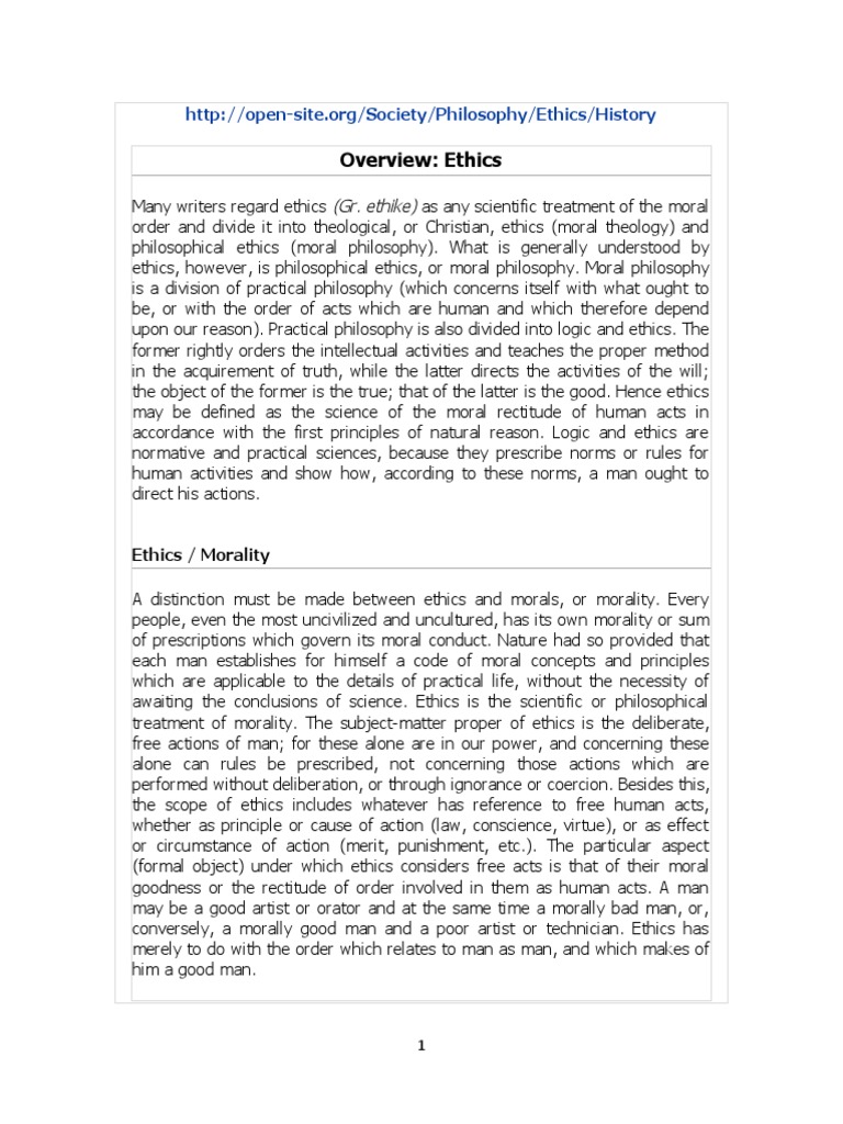 Ethics History | Download Free PDF | Morality | Virtue