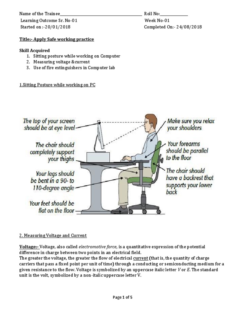 Applying Safe Work Practices: A Training Report on Developing Skills in ...