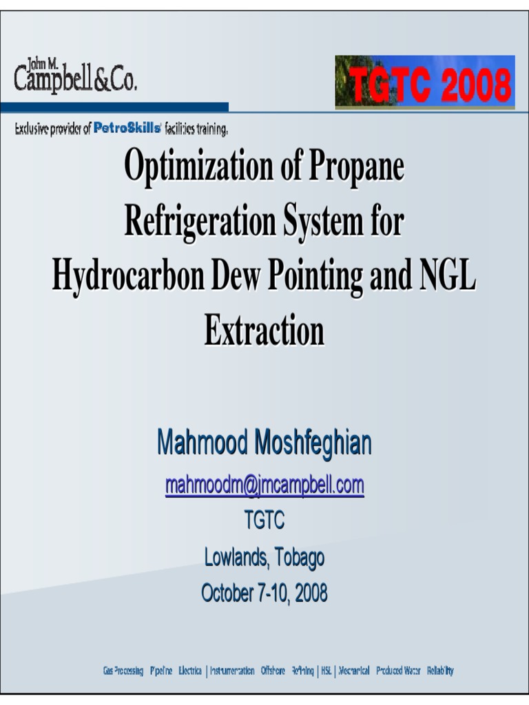 Propane Refrigeration System Optimization | PDF | Refrigeration ...