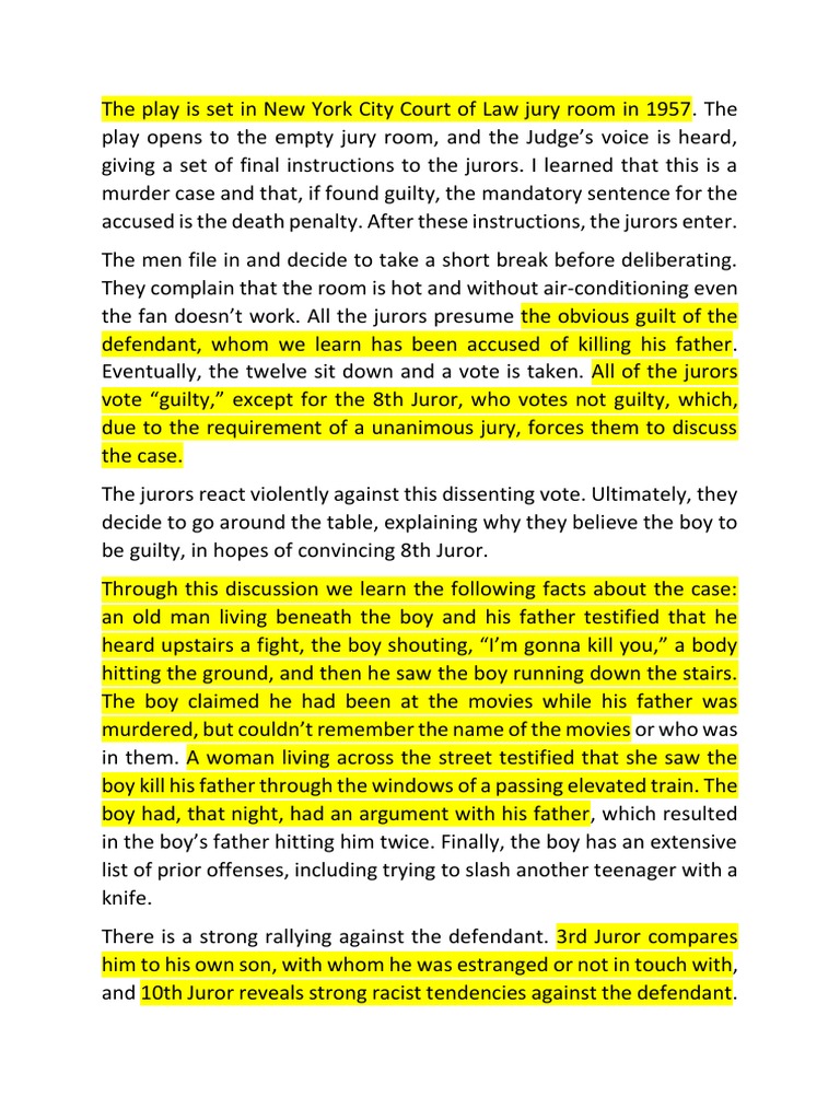 12 Angry Men | PDF | Legal Procedure | Criminal Law