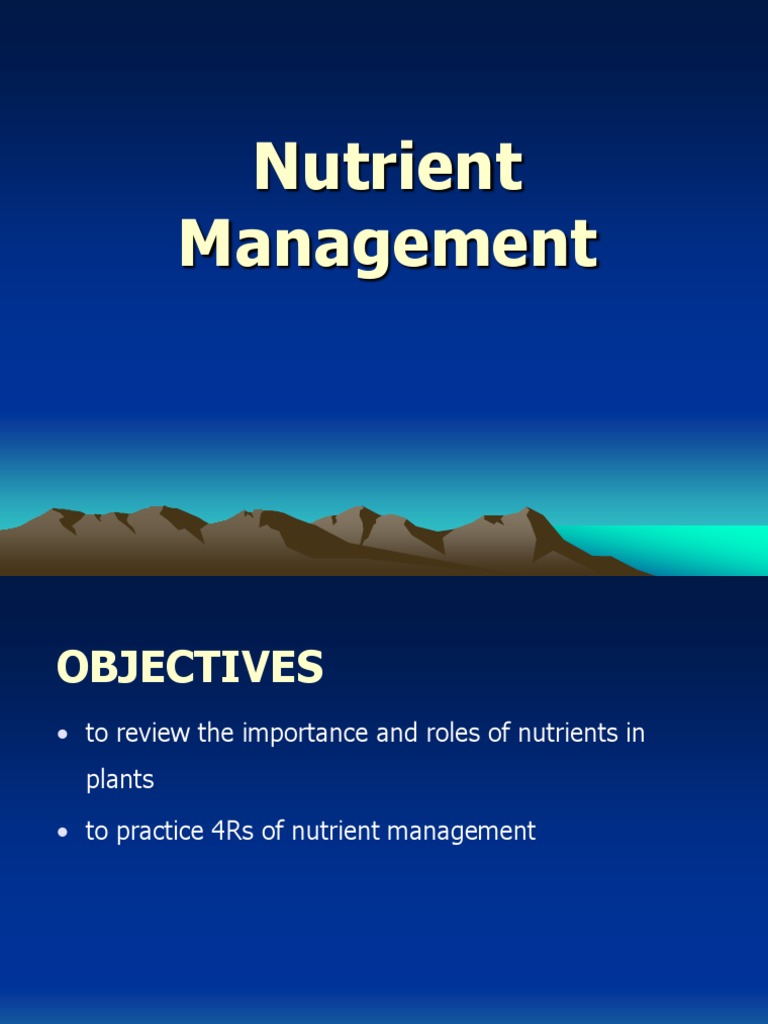 Nutrient Management in Agriculture | PDF | Nutrients | Soil