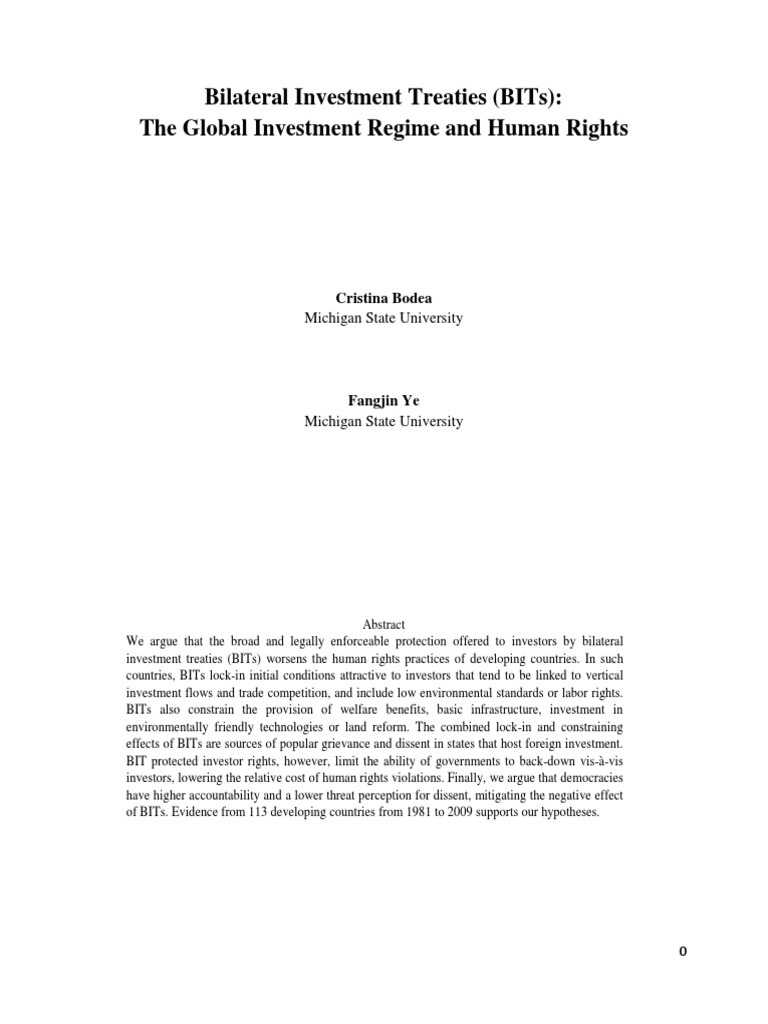Bilateral Investment Treaties (Bits) : The Global Investment Regime and ...
