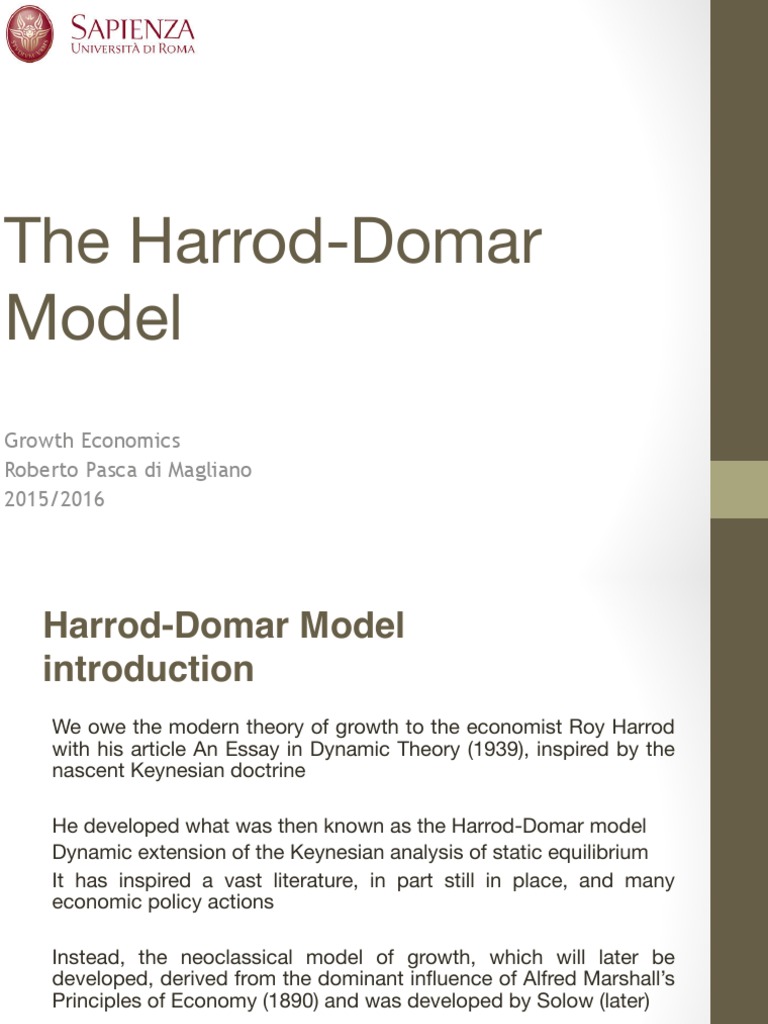 Harrod Domar Model | PDF | Keynesian Economics | Economic Growth
