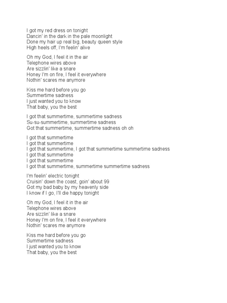 Summertime Sadness | PDF