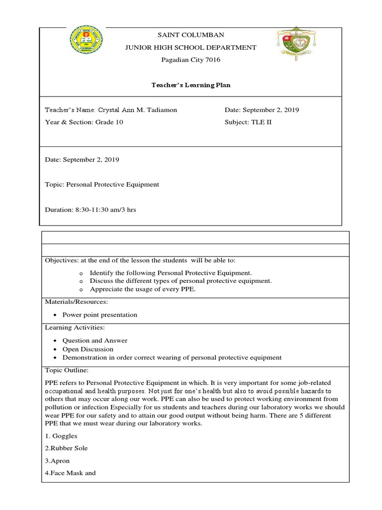 Teacher's Learning Plan | PDF | Career & Growth