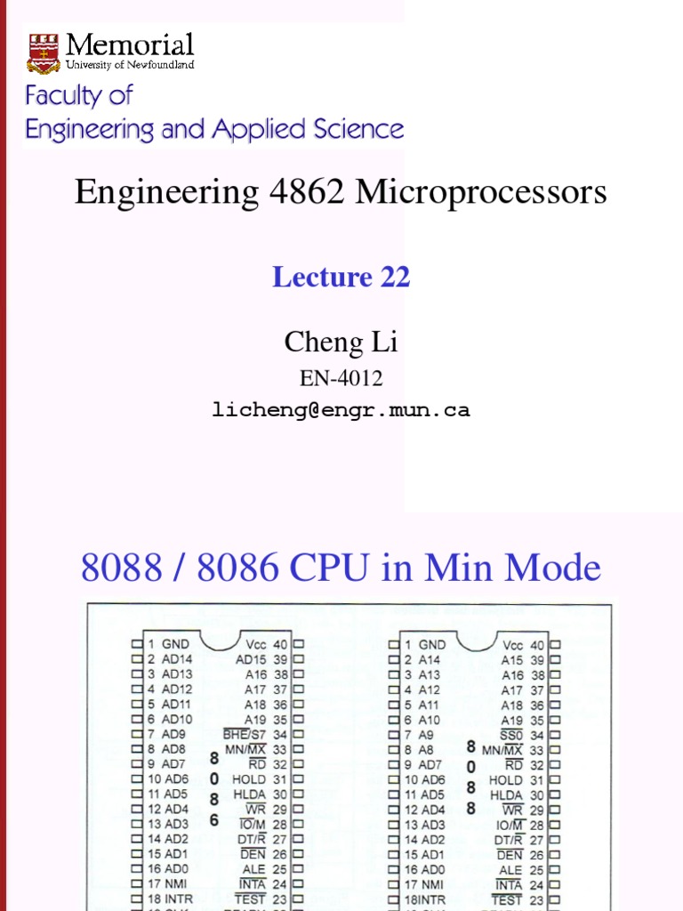 Engineering 4862 Microprocessors: Cheng Li | PDF | Central Processing ...