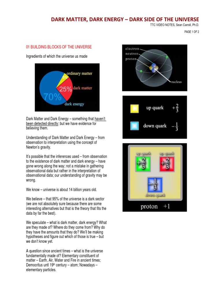 TTC - Dark Matter, Dark Energy, Dark Side of The Universe | PDF ...