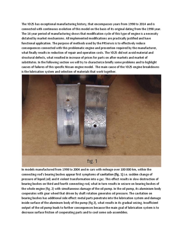 YD 25 Engines Issues | PDF | Motor Oil | Pump