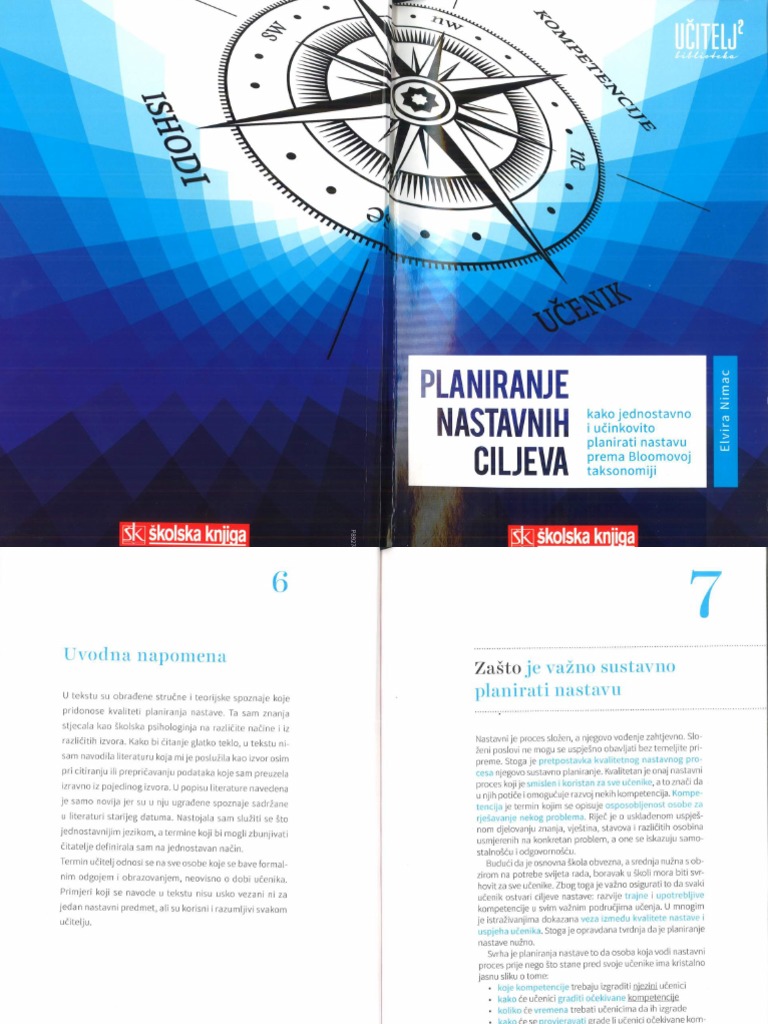 Planiranje Nastavnih Ciljeva | PDF