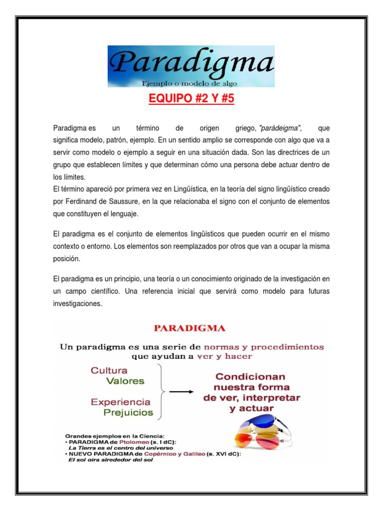 Ejemplos y definición de paradigmas | PDF | Paradigma | Lingüística