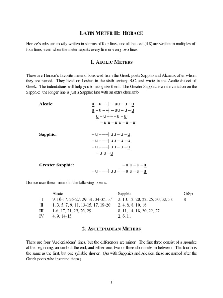 Latin Meter | PDF | Poetic Rhythm | Poetic Devices