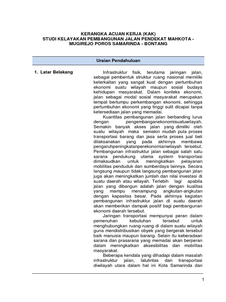 KAK FS Jalan Fix PDF | PDF