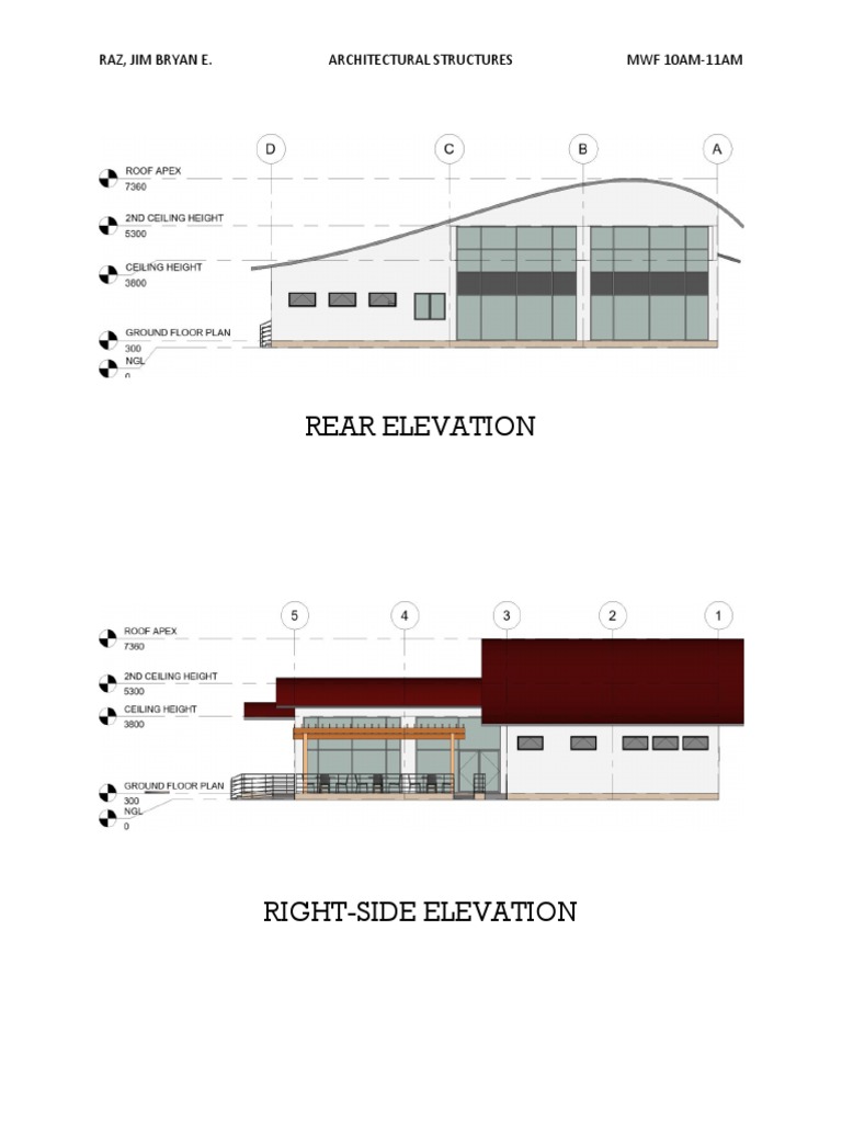 Rear Elevation: Raz, Jim Bryan E. Architectural Structures MWF 10AM ...