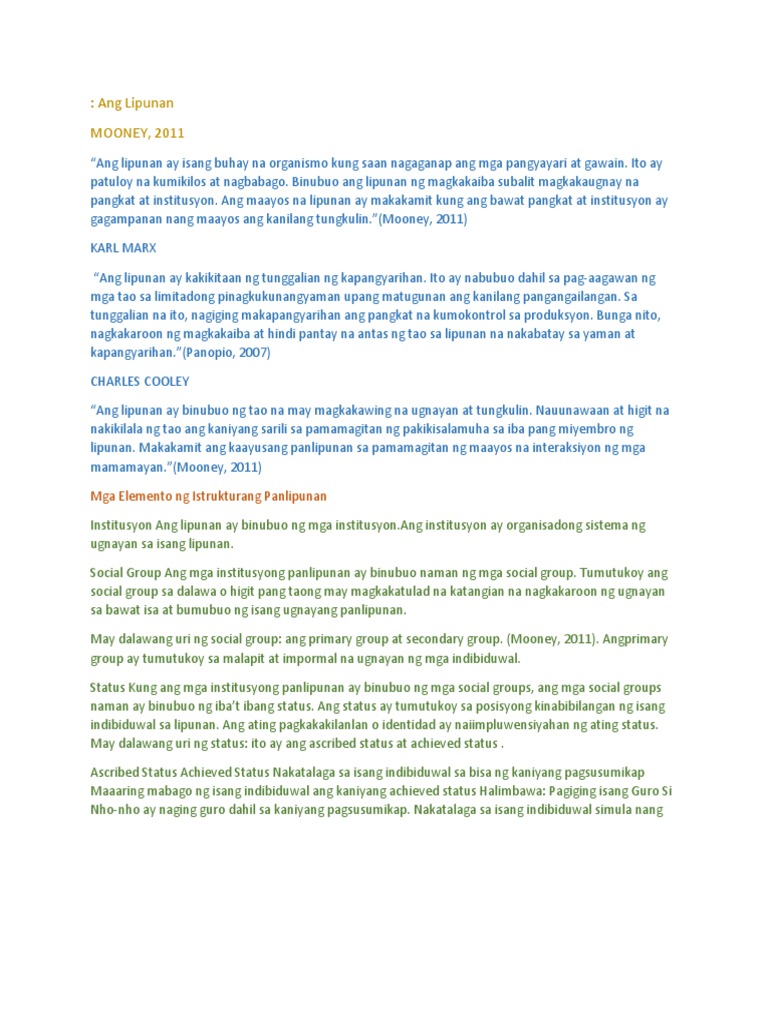 Ang Lipunan | PDF
