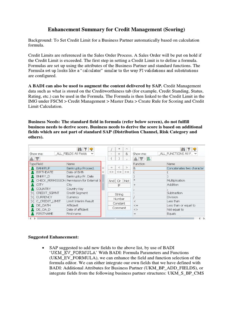 Formula For FSC Management | PDF