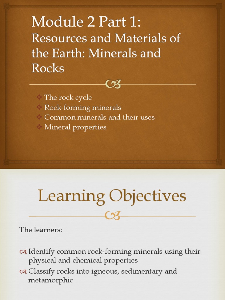 The Rock Cycle Rock-Forming Minerals Common Minerals and Their Uses ...