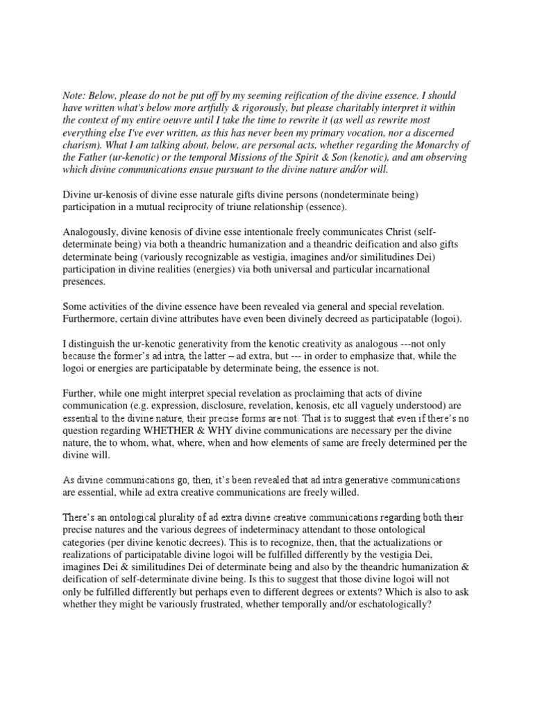Divine Communications - Musings Regarding The Participatable Logoi ...