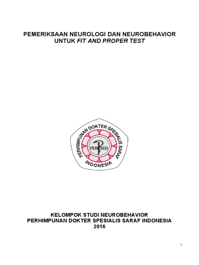 Fit & Proper Test 2016 | PDF
