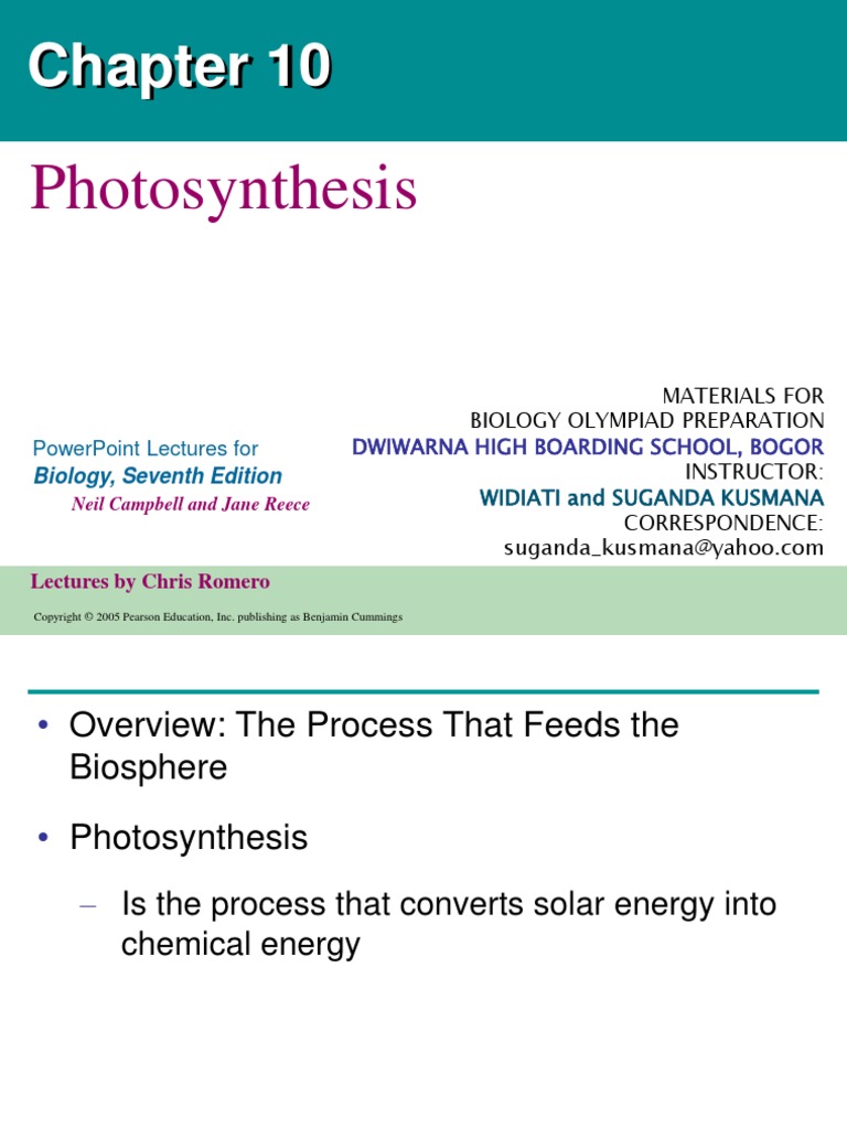 Photosynthesis: Powerpoint Lectures For | PDF | Photosynthesis ...
