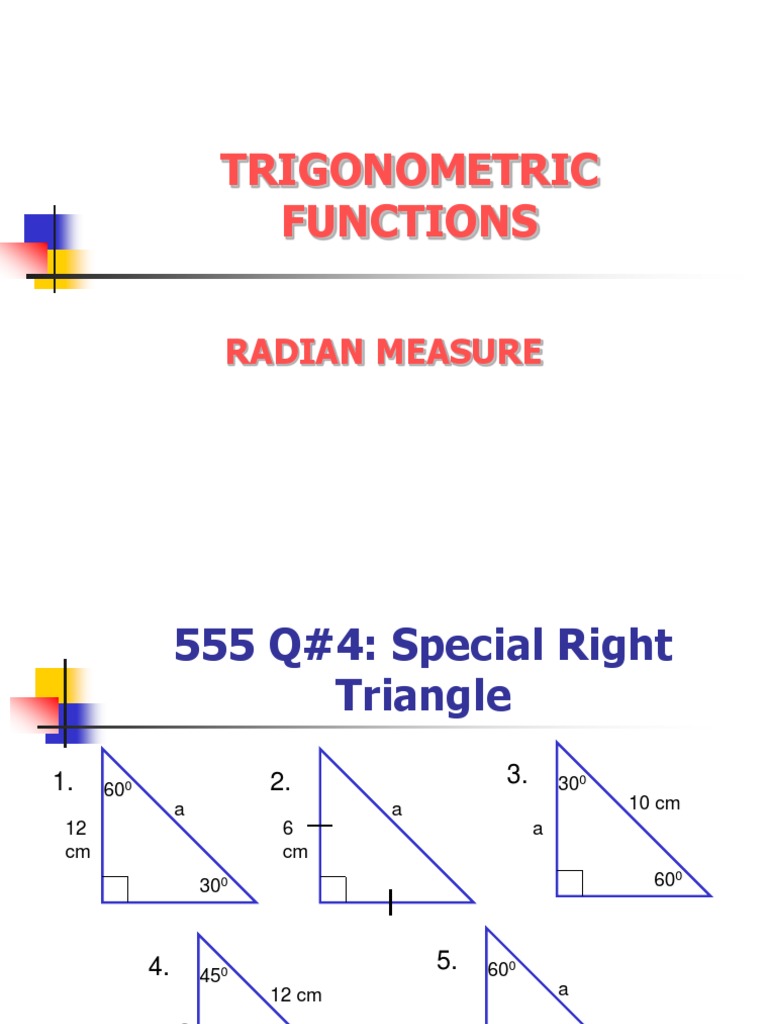 Trigonometric Functions: Radian Measure | PDF | Trigonometry | Angle