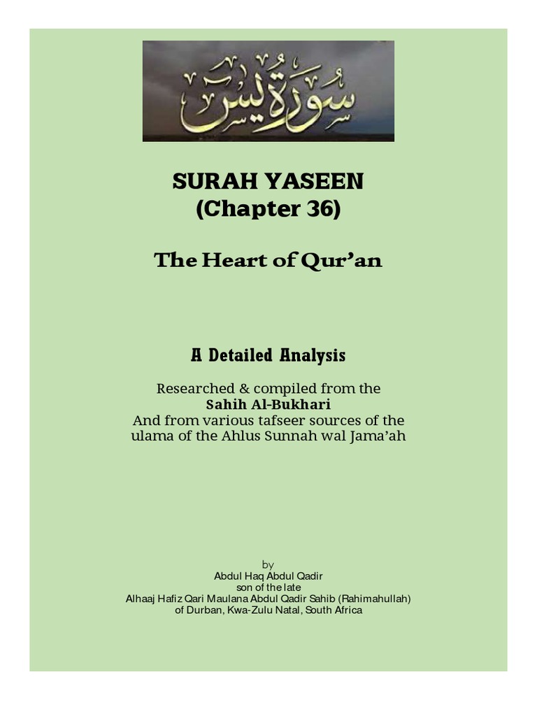 Surah Yaseen (Chapter 36) : The Heart of Qur'an | PDF | Quran | Islam