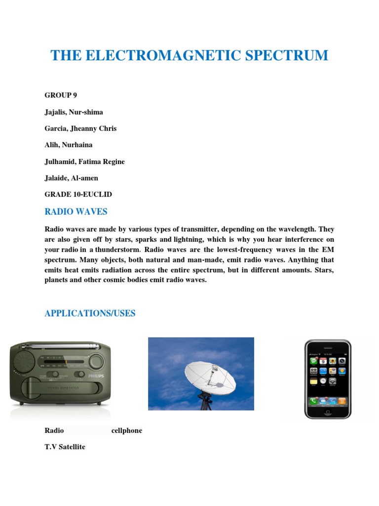 Understanding the Electromagnetic Spectrum | PDF | Electromagnetic ...