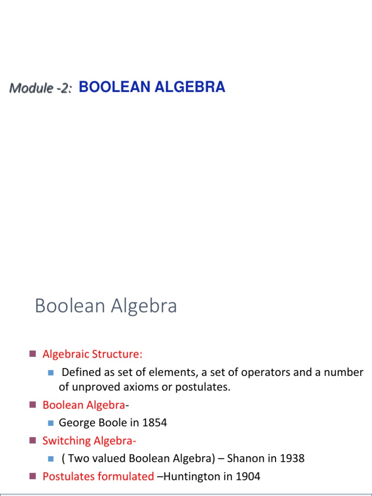 Boolean Algebra | PDF | Axiom | Boolean Algebra