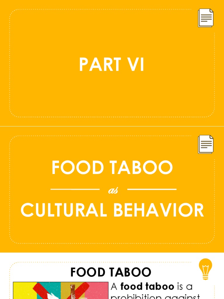 Cultural Food Taboos Explored | PDF | Food And Drink | Eating Behaviors ...