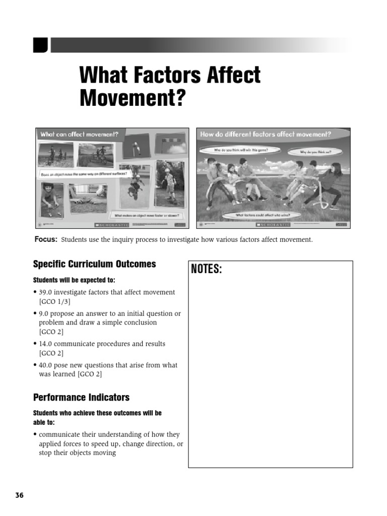 What Factors Affect Movement?: Notes | PDF | Friction | Force