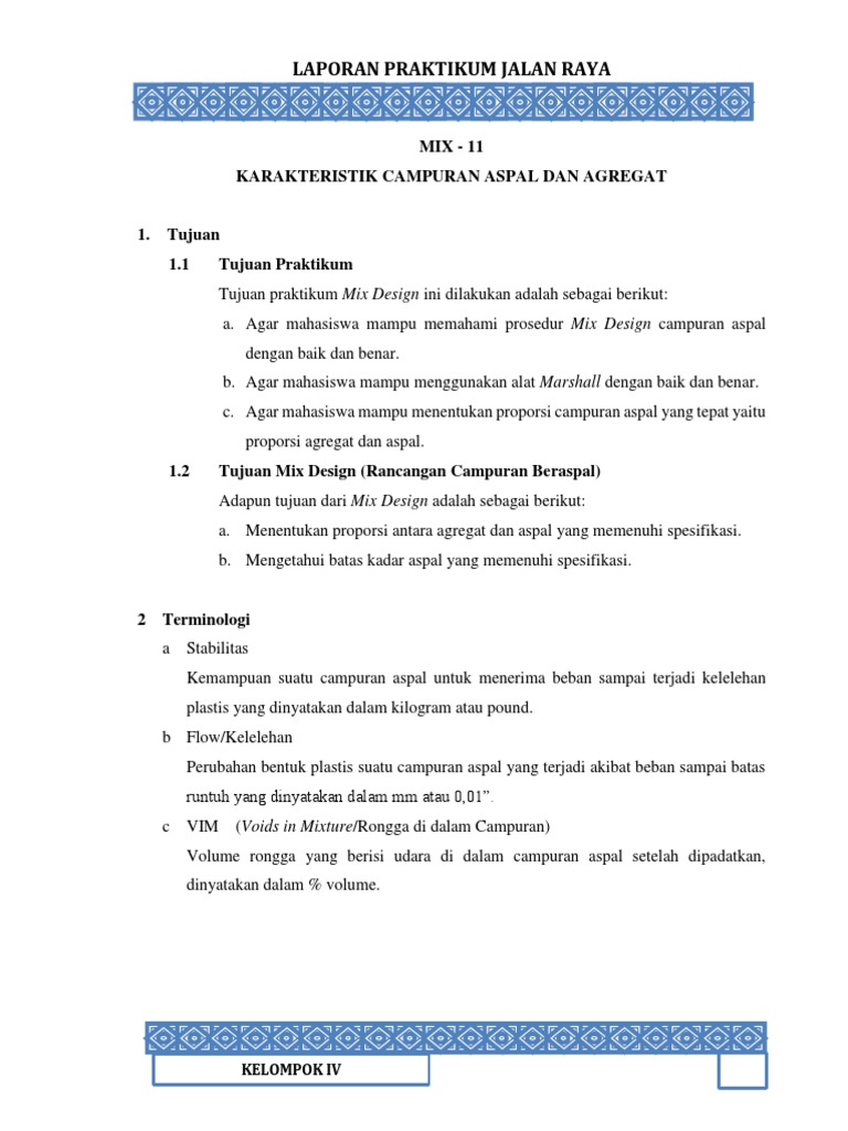 Mix Design Aspal | PDF