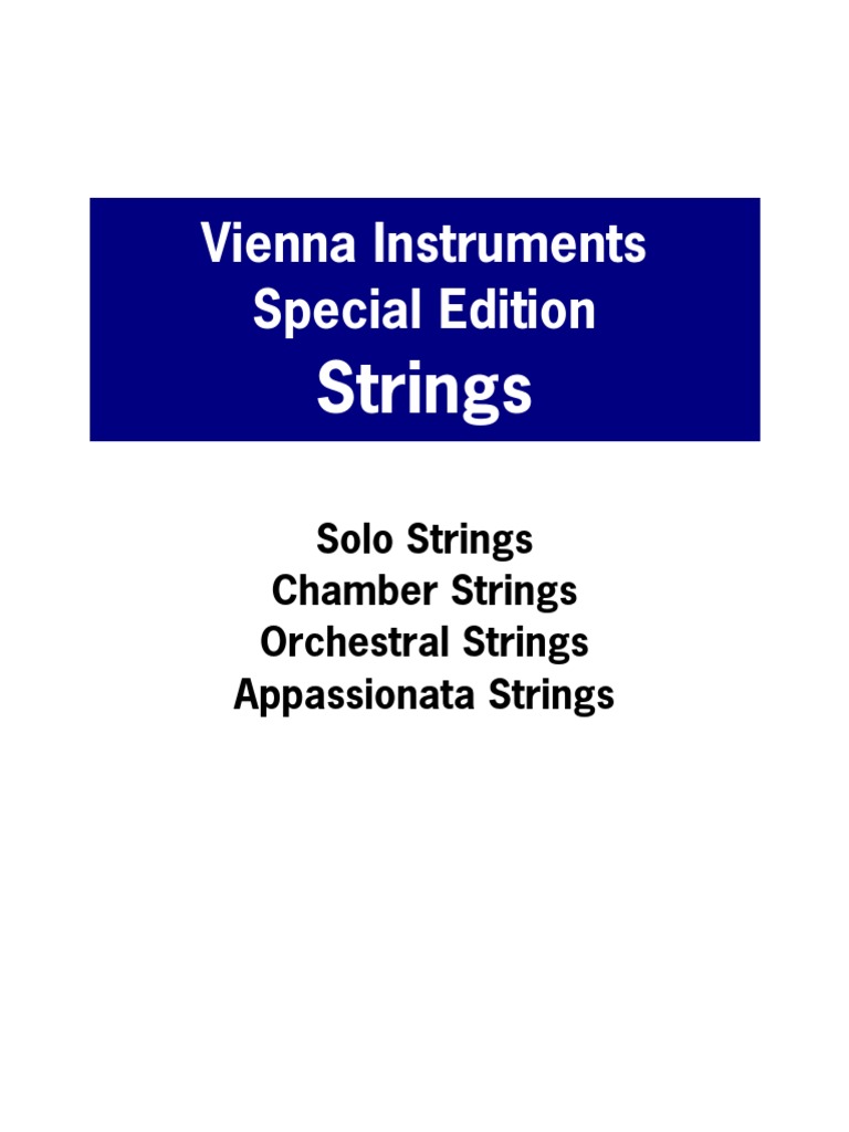VI SE Strings Patch-Matrix-Preset v3 | PDF | Violin | Double Bass