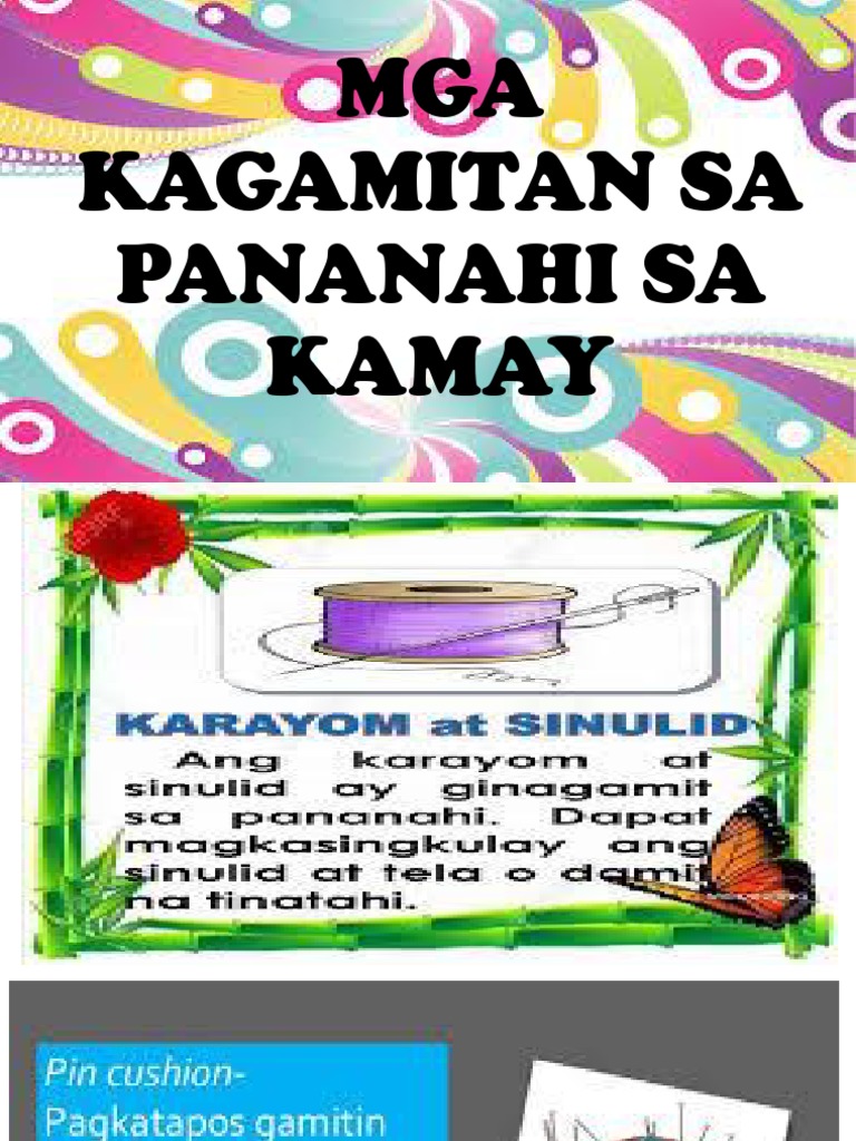 Mga Kagamitan Sa Pananahi Sa Kamay | PDF
