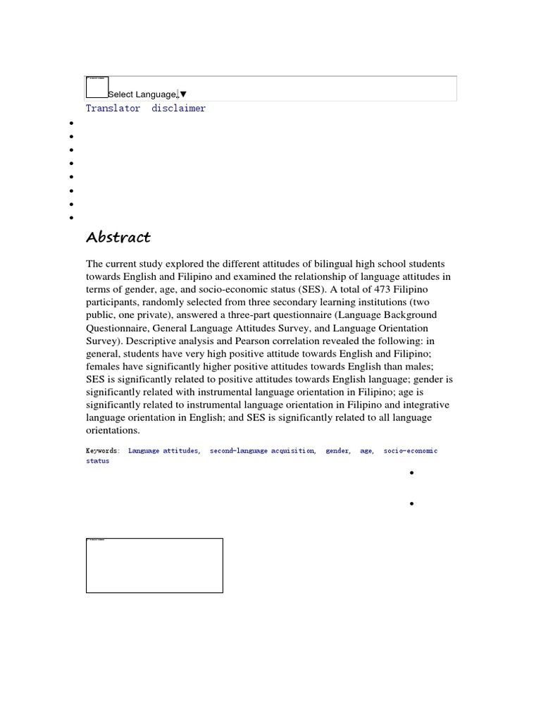 Translator Disclaimer: Select Language | PDF