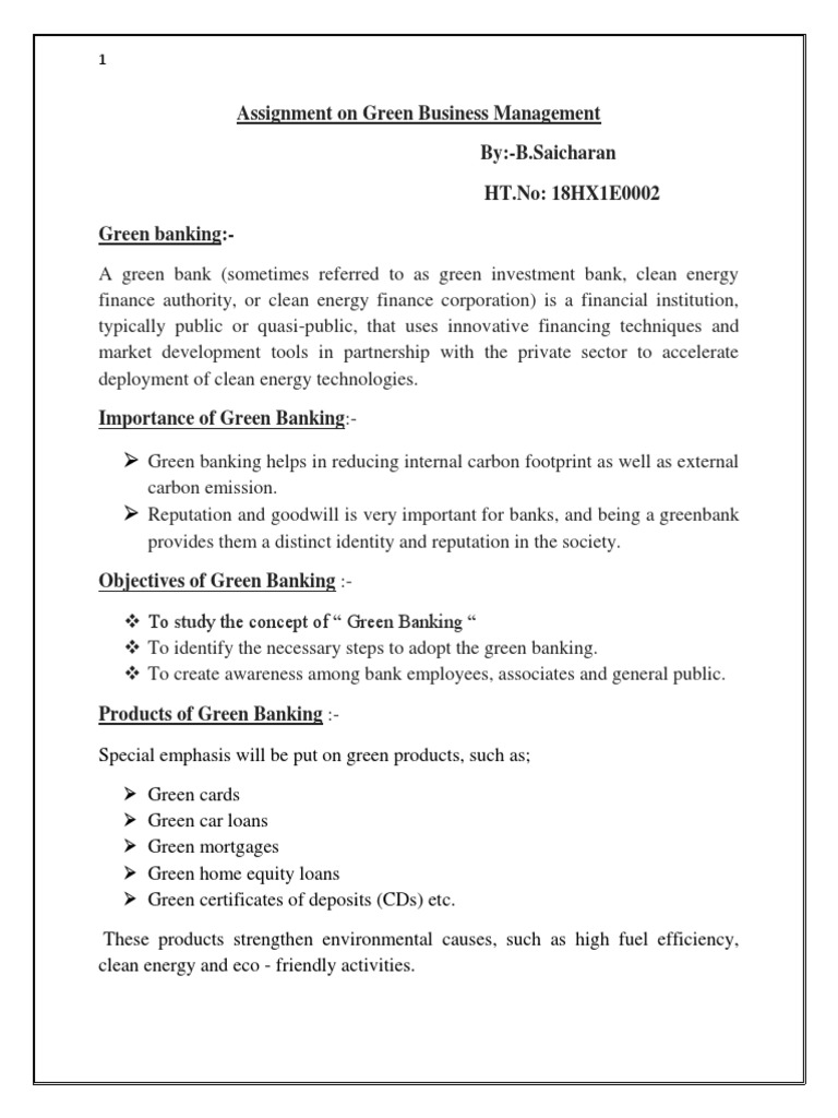 Assignment On Green Business Management | PDF | Sustainability | Supply ...
