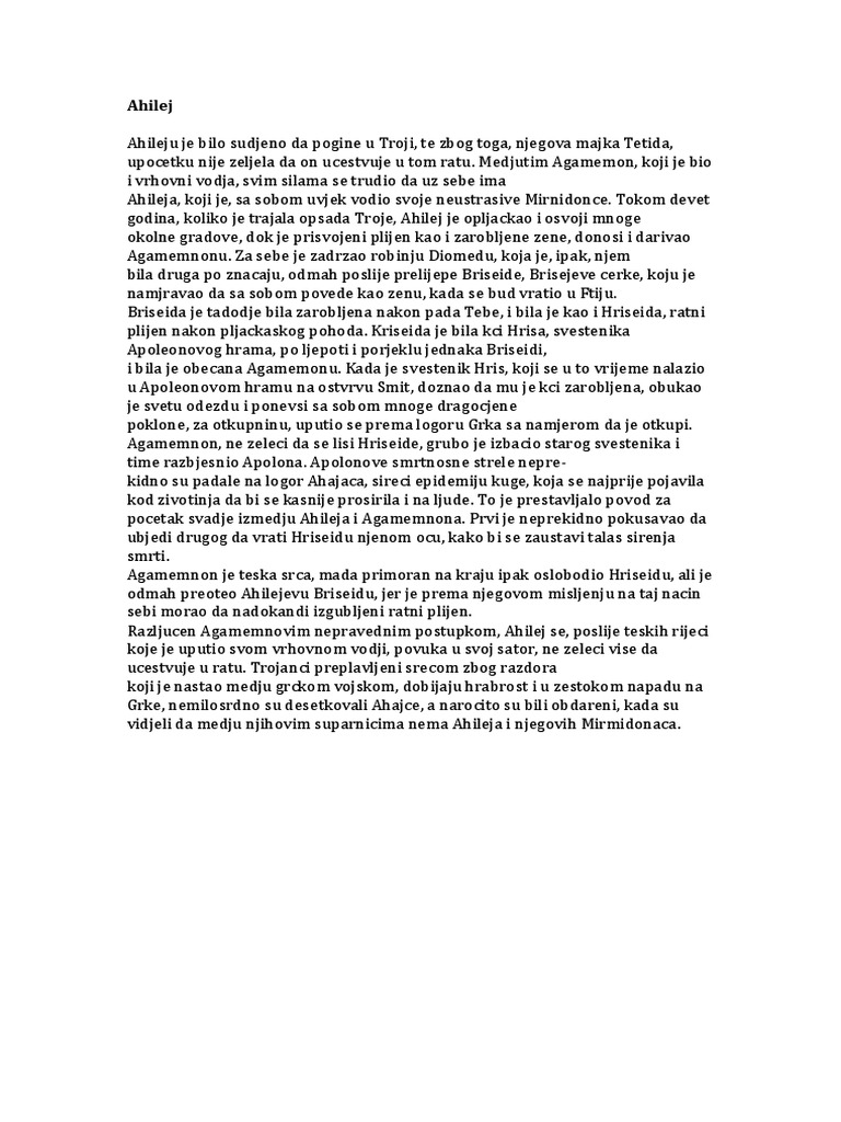 Ahilej | PDF