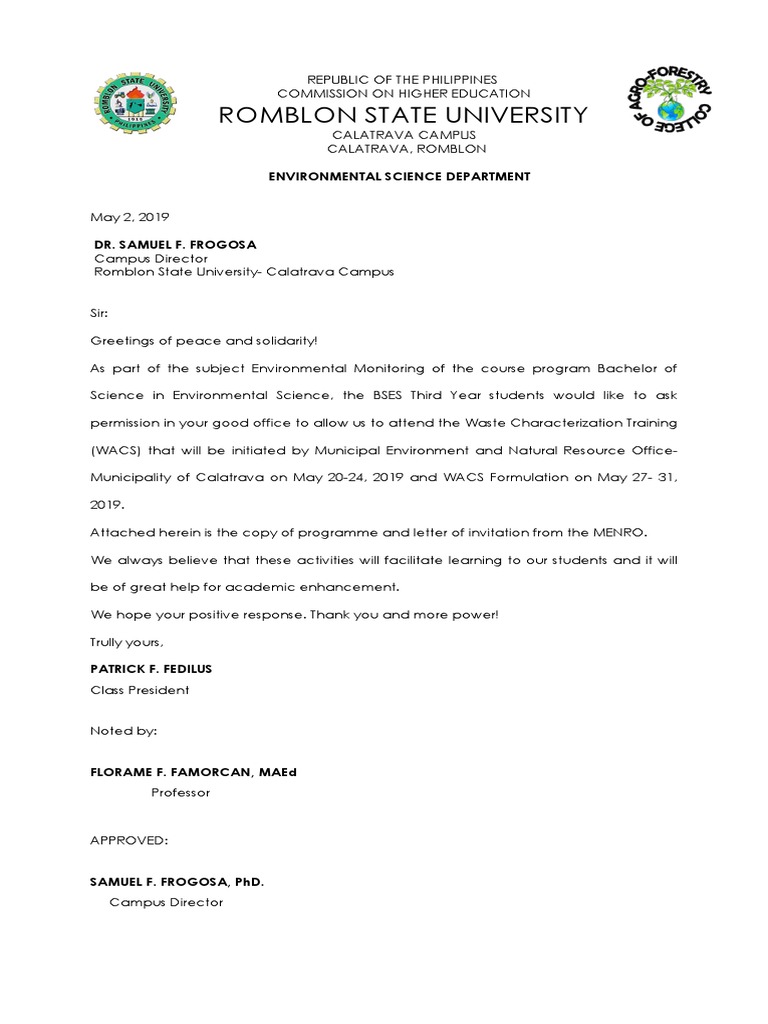 Romblon State University: Environmental Science Department | PDF