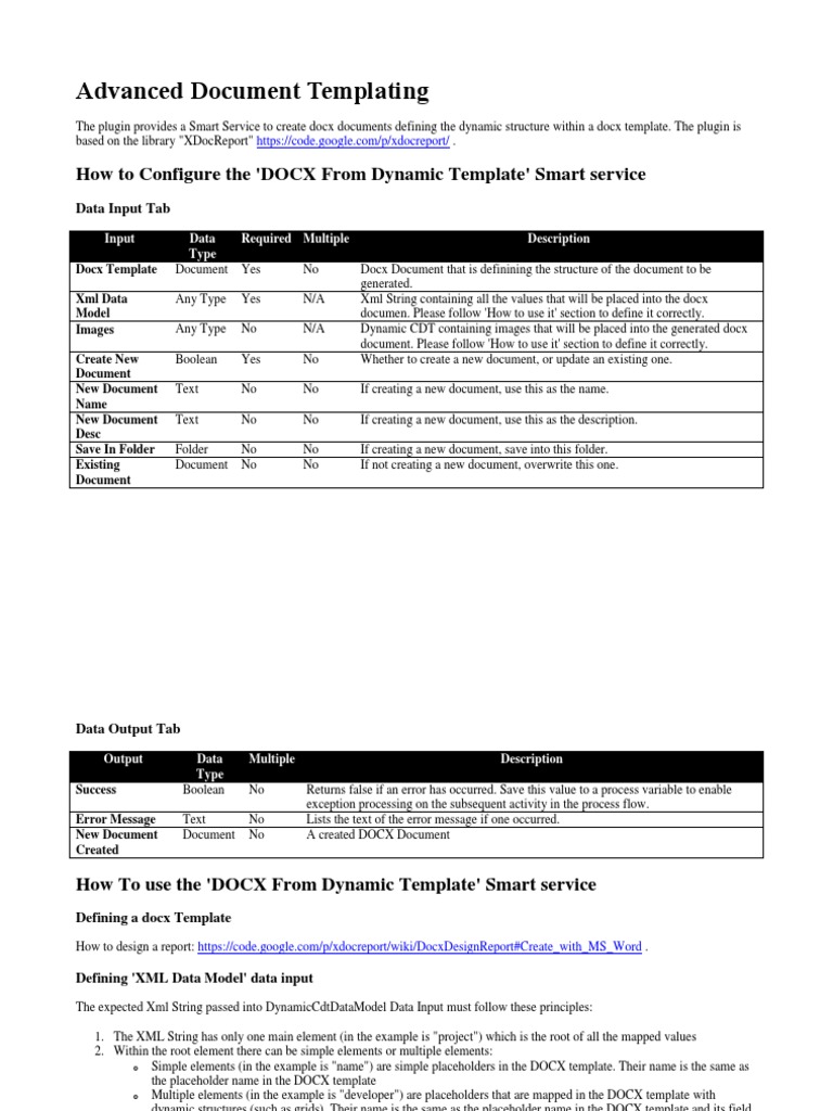 Advanced Document Templating: How To Configure The 'DOCX From Dynamic Template' Smart Service ...