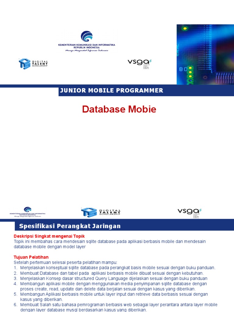 Pertemuan 11 - Database Dan Data Persistence Pada Mobile Data - Android SQLite | PDF | Komputer