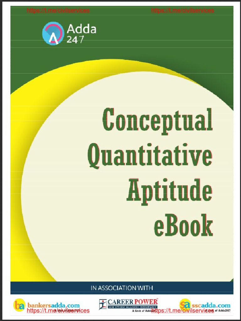 Quantitative Aptitude Ebook For | Download Free PDF | Science | Academia